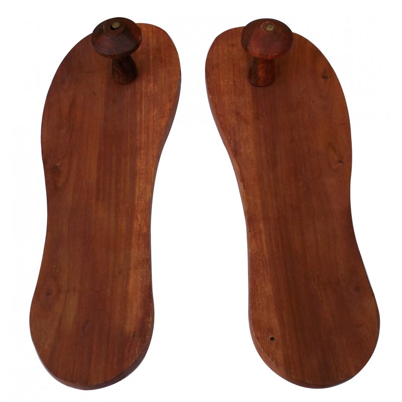 Tibetan wooden sandals worn by Buddhist monks.